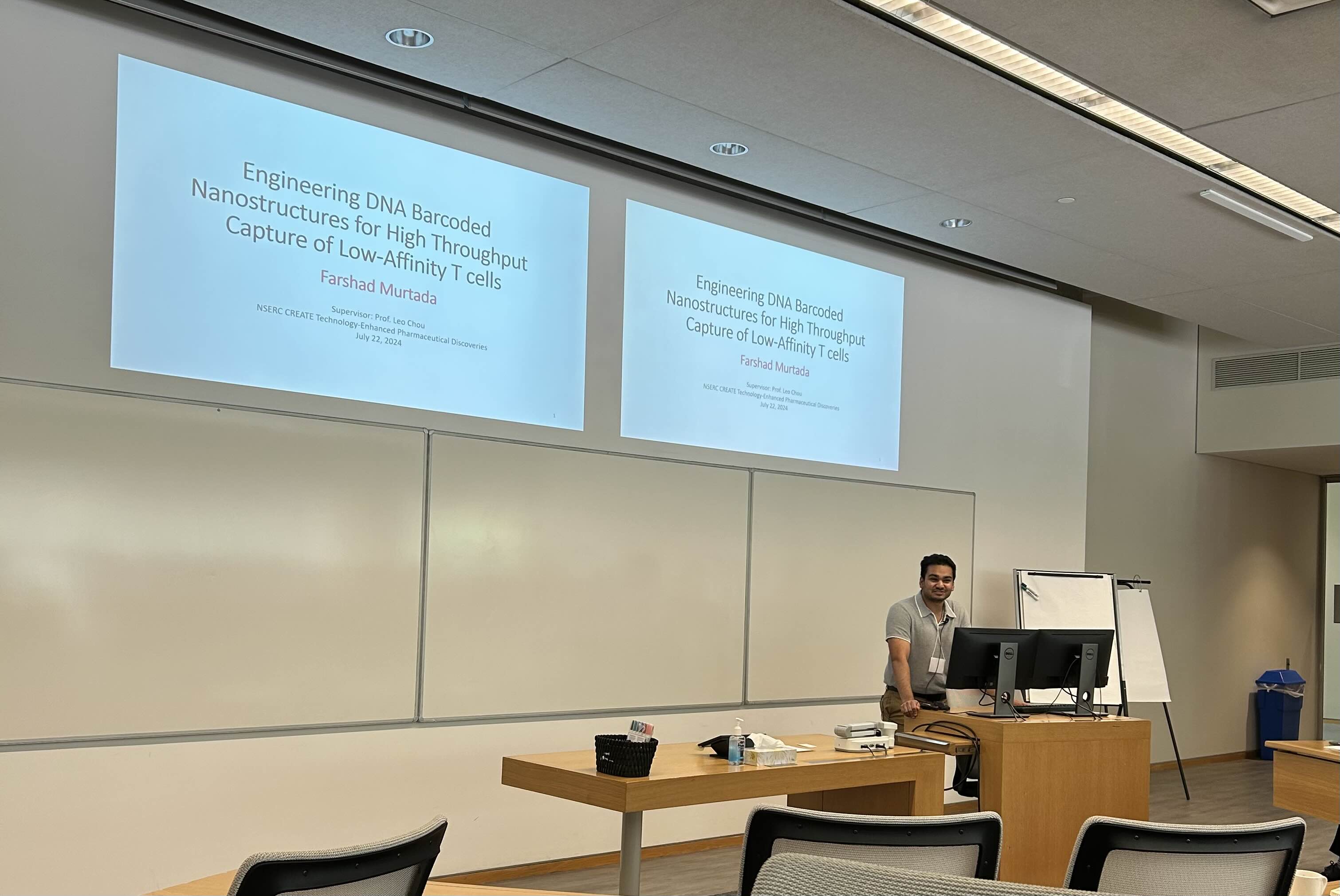 Farshad presenting his work on using DNA nanostructures for antigen ...